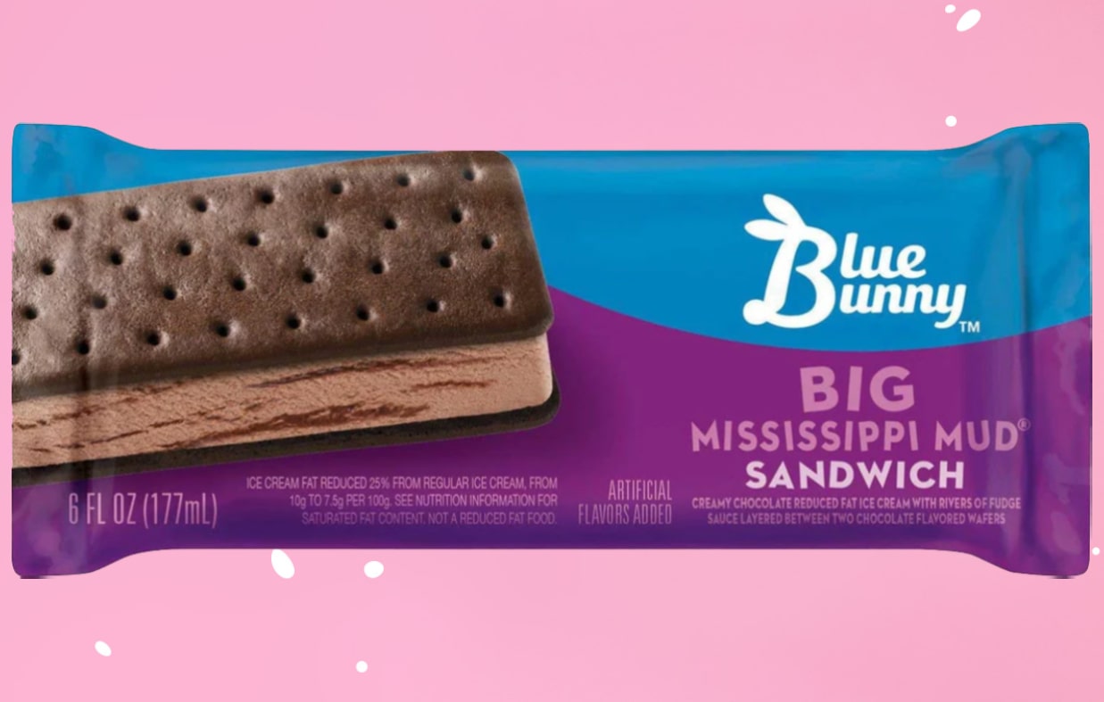 Blue Bunny Big Mississippi Mud Ice Cream Sandwich Bar Fluid Ounce